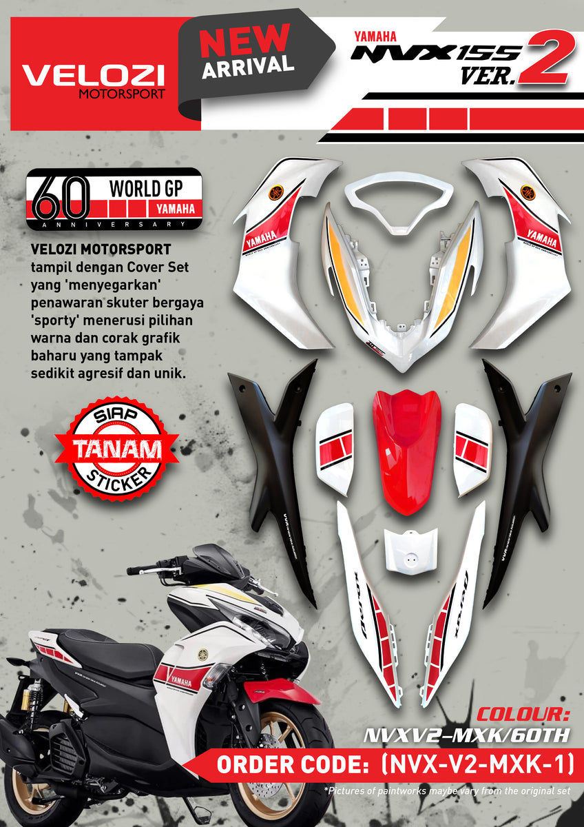 MXK-1 BODY COVER SET YAMAHA AEROX 155 V2 – ZYNBIKES