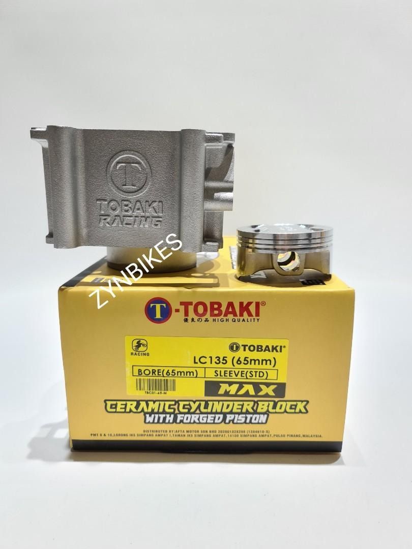 TOBAKI RACING BLOCK 65MM FLAT TOP PISTON YAMAHA SPARK 135 SNIPER 150 ...